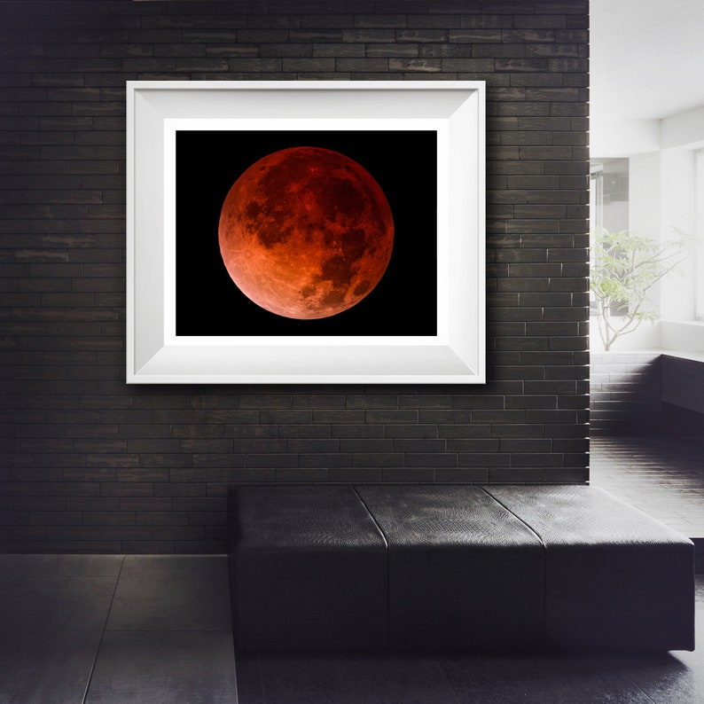Lunar Eclipse Print, Lunar Eclipse Wall Art, Astrophotography ...