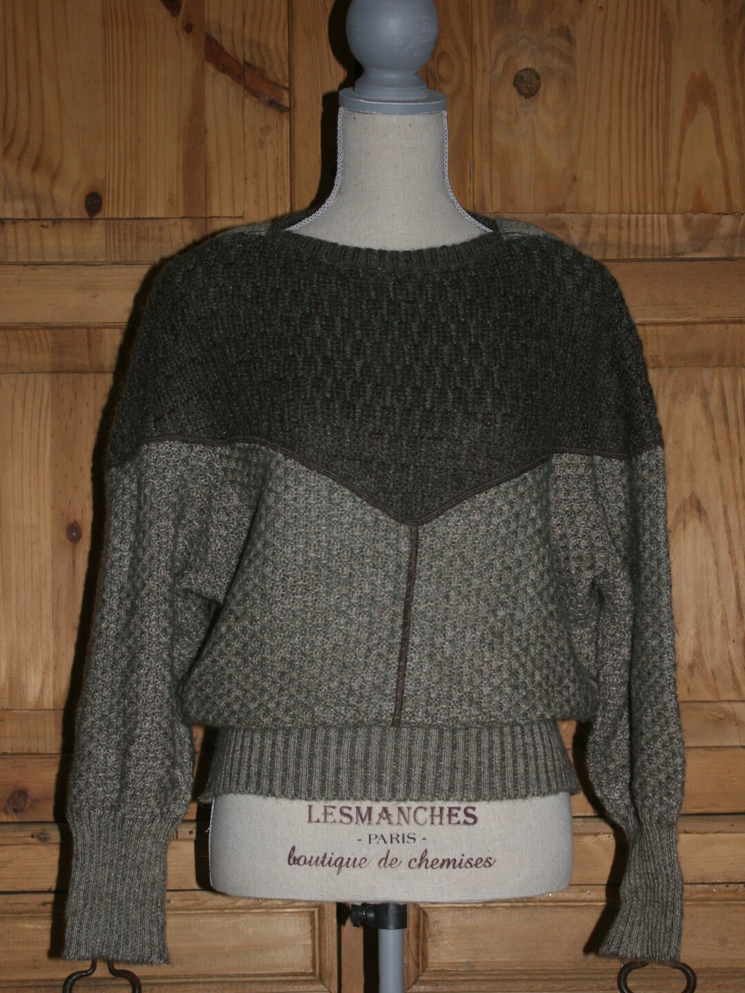 CLEO & PAT Vintage 80's Designer Italian Gray Mohair Long Sleeve Wool ...