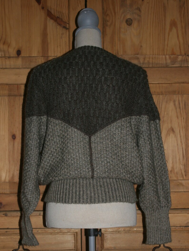 CLEO & PAT Vintage 80's Designer Italian Gray Mohair Long Sleeve Wool ...