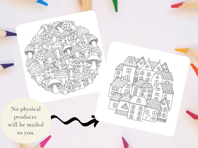 A Bundle of Coloring Pages - Doodles - Mandala - Etsy