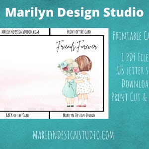 Friends Forever Card, Last Minute Instant Downloadable Card - Sister or ...