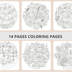 A Bundle of Coloring Pages - Doodles - Mandala - Etsy