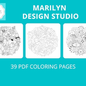 A Bundle of Coloring Pages - Doodles - Mandala - Etsy