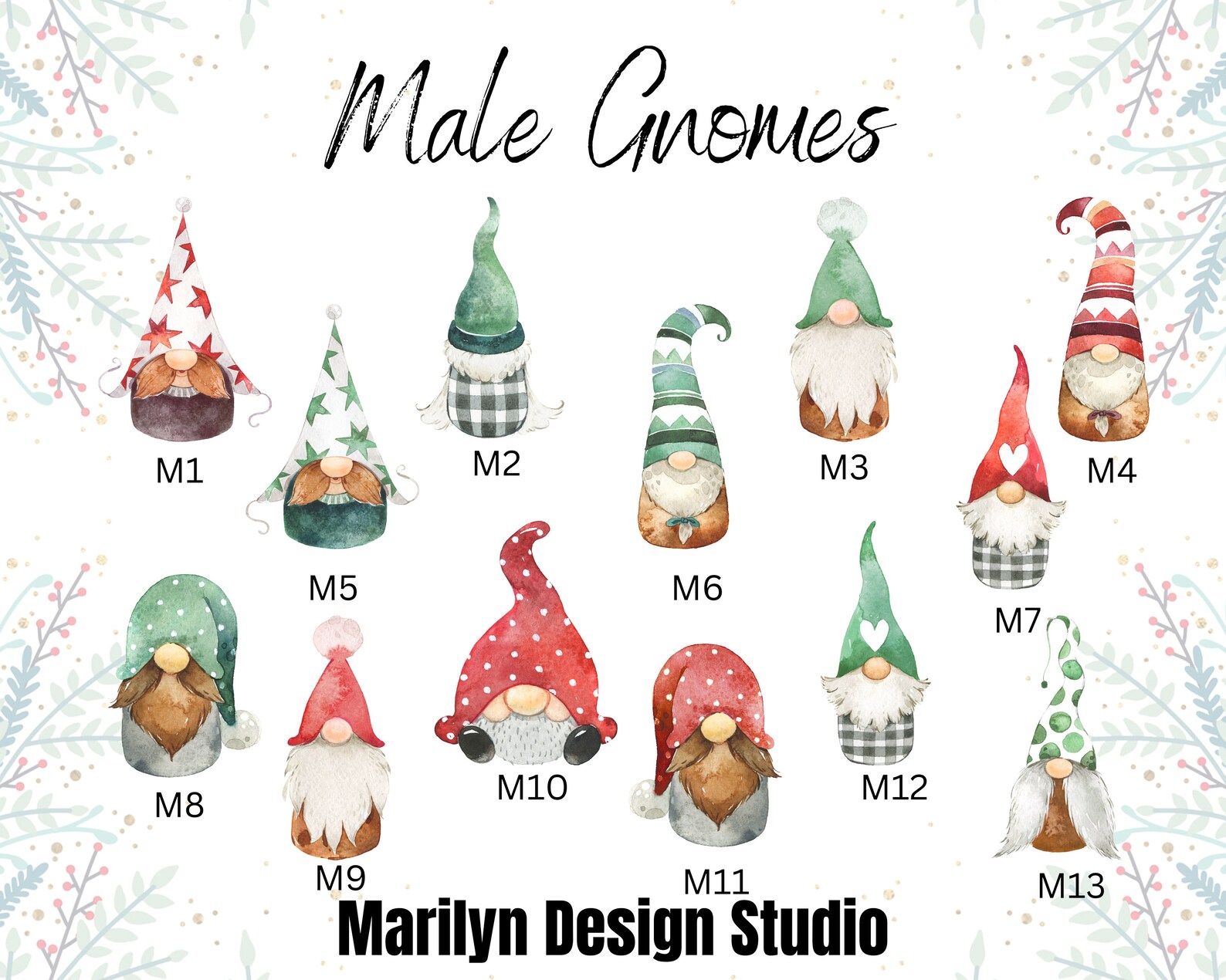 Personalized Gnome Family Printable Download, Custom Christmas Gift ...
