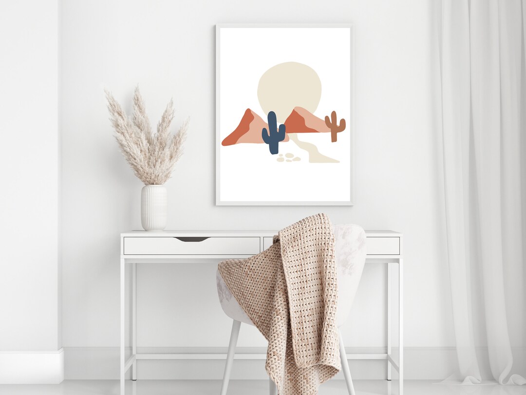 Abstract Desert Art, Modern Art, Minimalist Desert Wall Decor, Desert ...