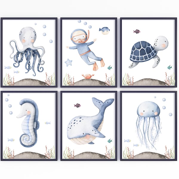 Sea Life Wall Art - Etsy