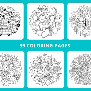 A Bundle of Coloring Pages - Doodles - Mandala - Etsy