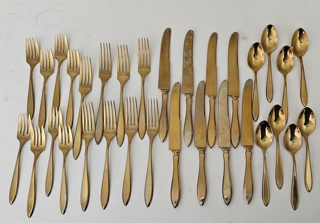 1930s Dirilyte Dirigold "regal" Flatware - 32 Piece Set - Etsy