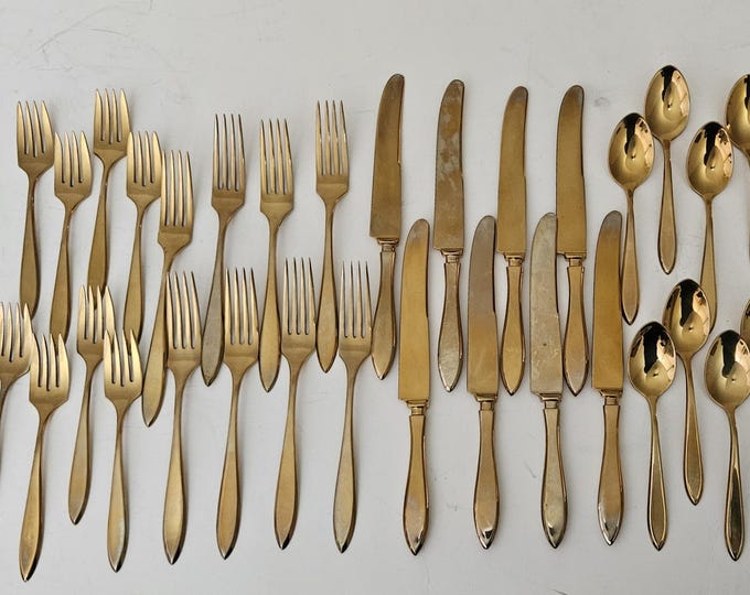 1930s Dirilyte Dirigold "regal" Flatware - 32 Piece Set - Etsy