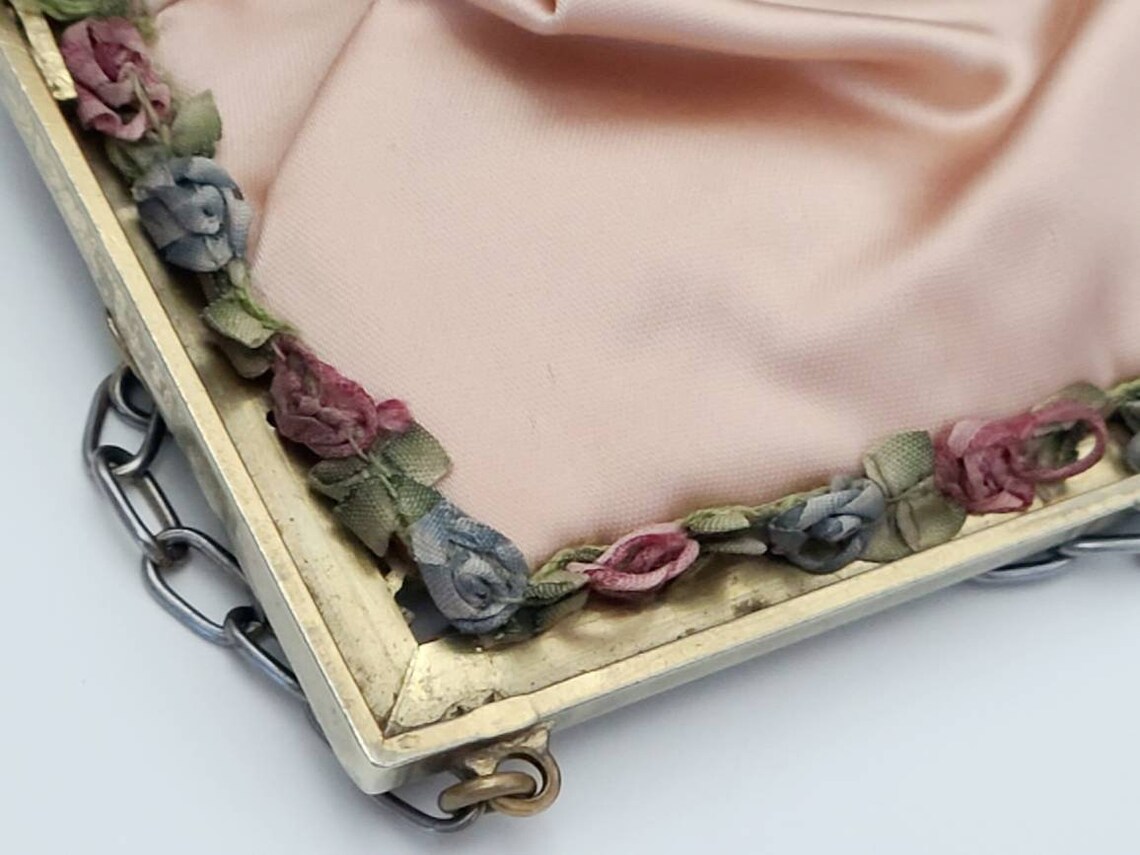 Art Deco Filigree Framed Rose-colored Glass Beaded Handbag - Etsy