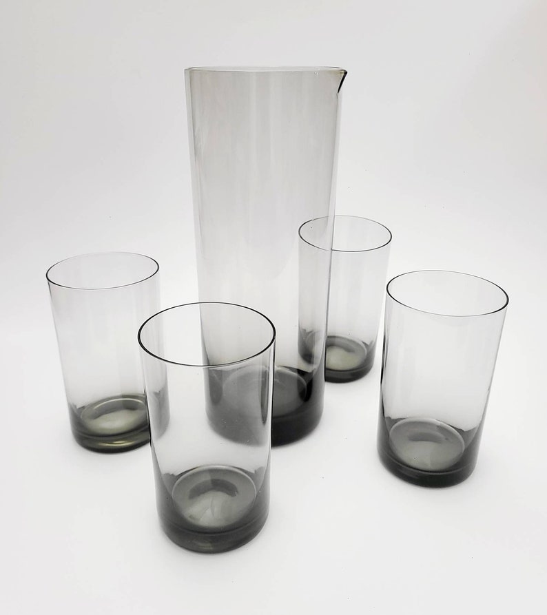 Mid Century Kaj Franck 1609 Smoke Gray Martini Pitcher and - Etsy