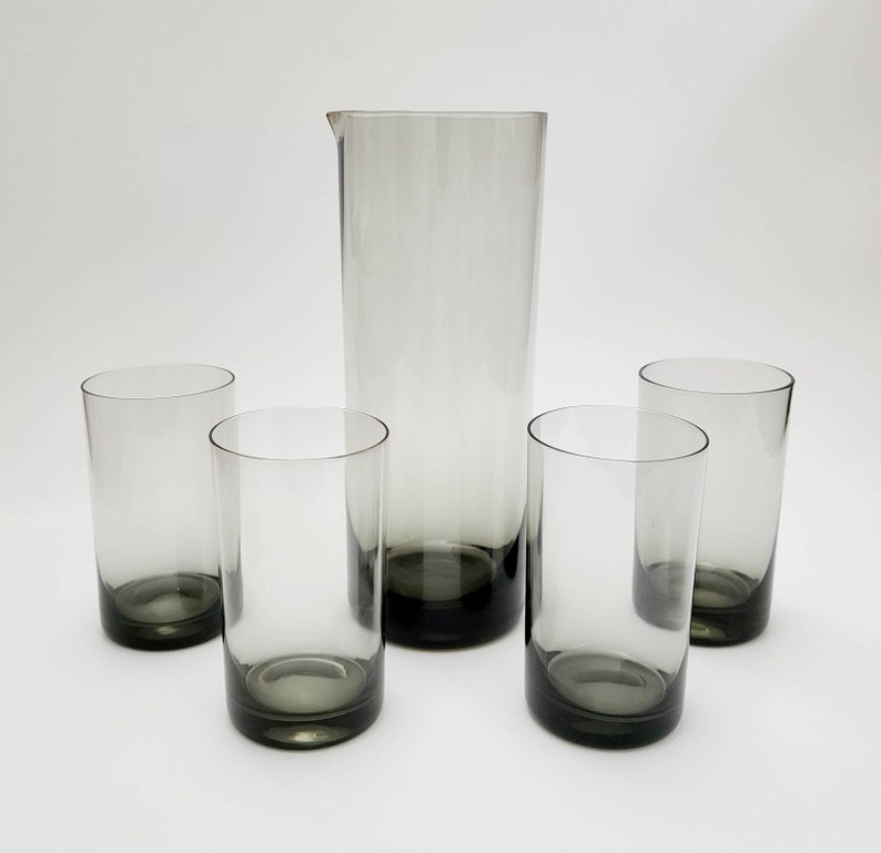 Mid Century Kaj Franck 1609 Smoke Gray Martini Pitcher and - Etsy