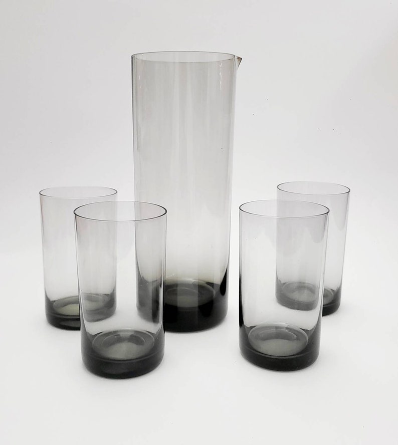 Mid Century Kaj Franck 1609 Smoke Gray Martini Pitcher and - Etsy