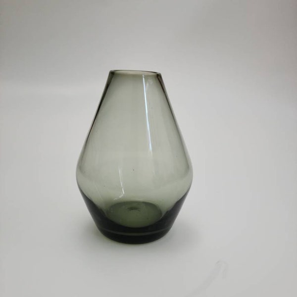 Smoked Glass Vase - Etsy UK