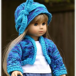 Kimana, PDF Doll Clothes a Flattering Bolero Jacket Knitting Pattern ...