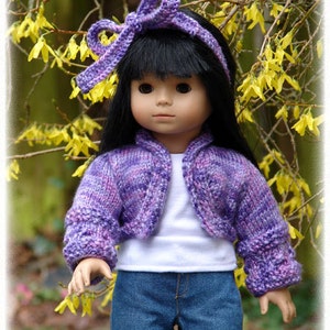 Kimana, PDF Doll Clothes a Flattering Bolero Jacket Knitting Pattern ...