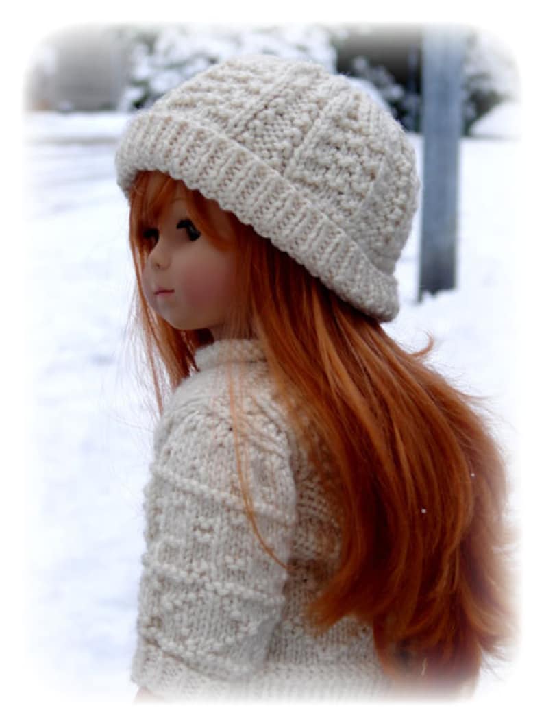 Archipeligo Doll Clothes Hand Knitting Pattern: Gansey Sweater & Hat ...