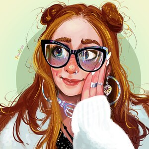 Personalized Digital Portrait 1 Person. Personalized Hand Drawn ...