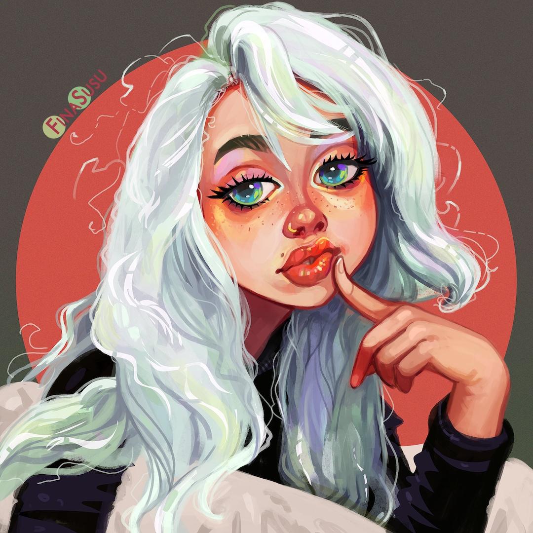 Personalized Digital Portrait – 1 Person. Personalized Hand Drawn ...