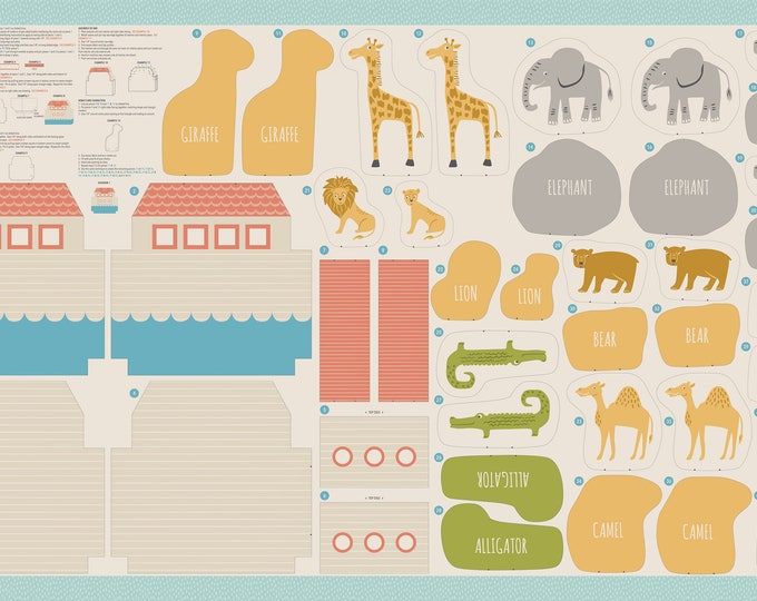 Noah's Ark Cut and Sew for Noah's Ark by Stacy Iest Hsu for Moda - Etsy