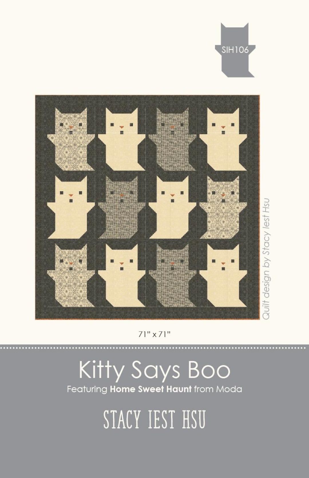Kitty Says Boo by Stacy Iest Hsu Quilt Pattern PDF - Etsy
