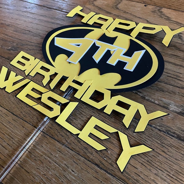 Batmans Cake Topper - Etsy