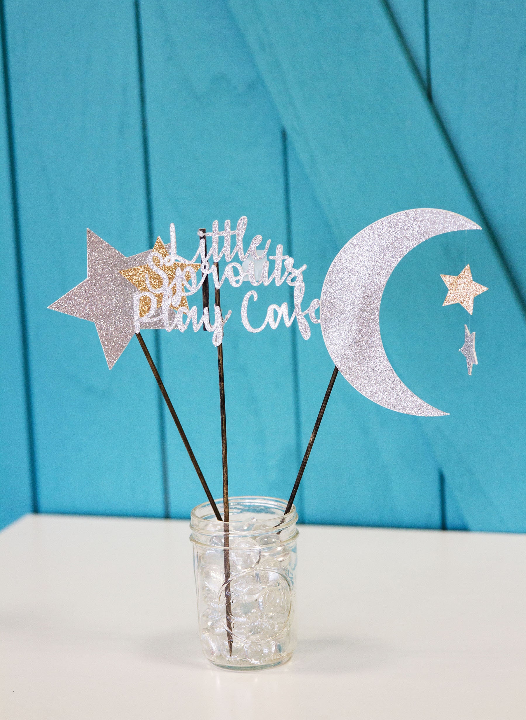 Moon & Stars Centerpiece Sticks - Etsy