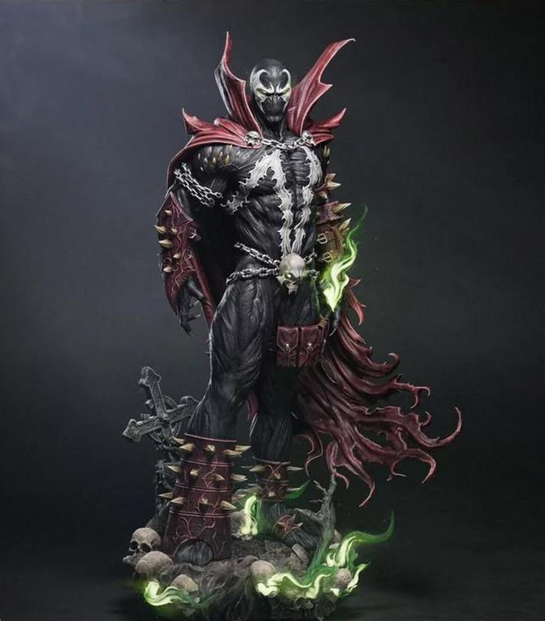 Shadow Knight Custom Figure Statue | Anti-heroic Superhero | 35cm - Etsy