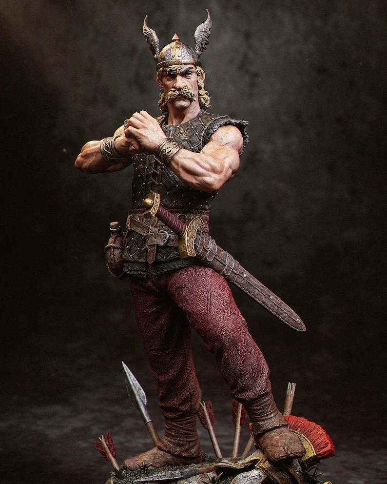 Gaulish Asterix Warrior Figurine | Handcrafted Fantasy Collectible ...