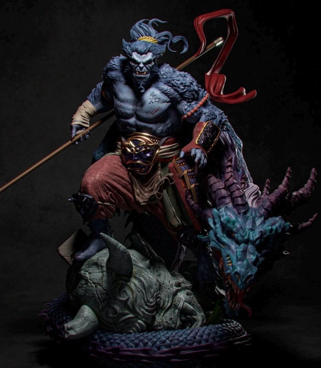 Beast Samurai Figure Statue 1/6 or 1/4 Hand Painted - Etsy
