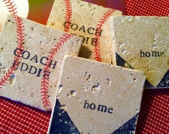 Baseball coaster | Etsy
