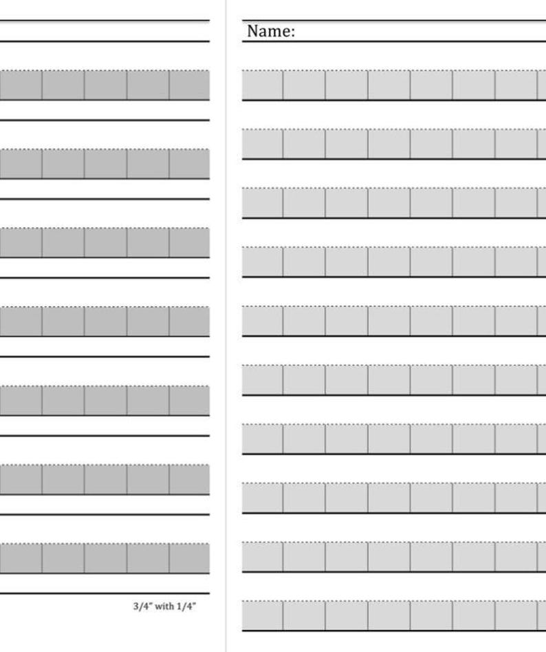 Dyslexia & Dysgraphia Handwriting Practice: Primary Ruled Worksheets ...