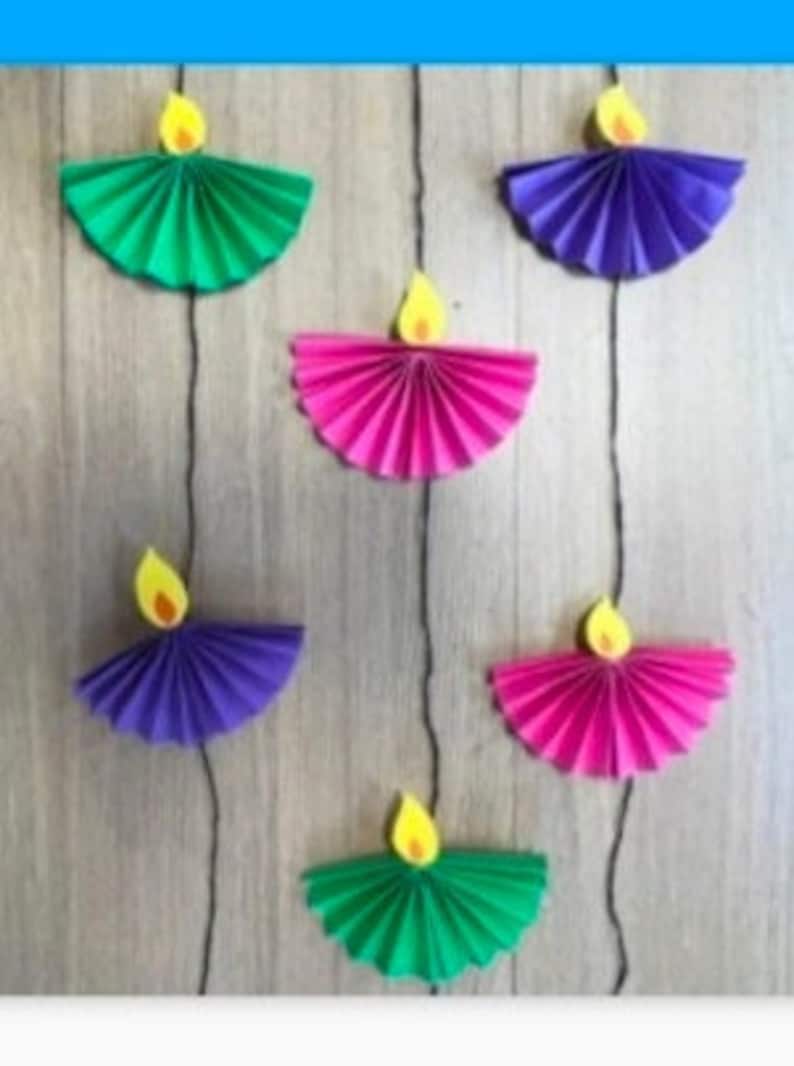 Diwali Door Hanging Decoration Diya, Diy Activity, Paper Craft, Pdf ...