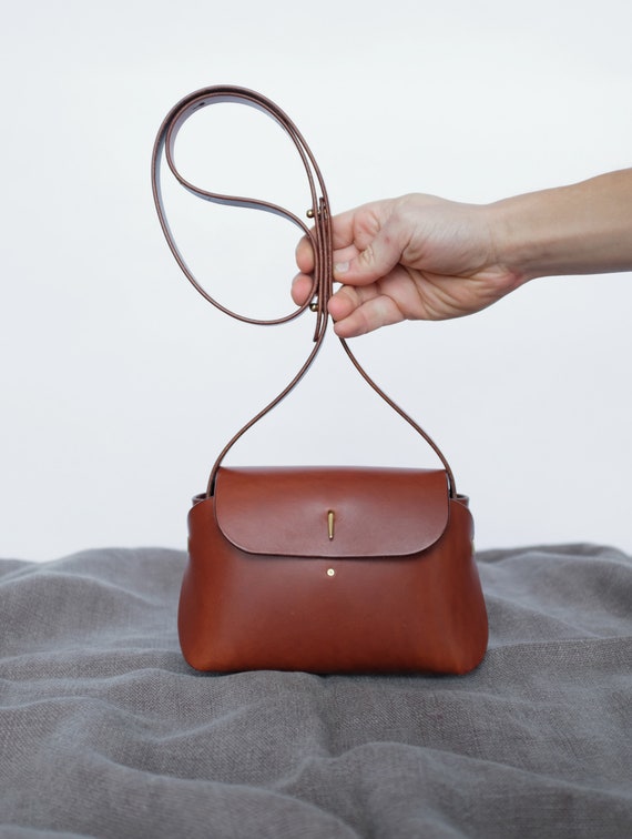 Leather Side Bag Handmade in France | Etsy