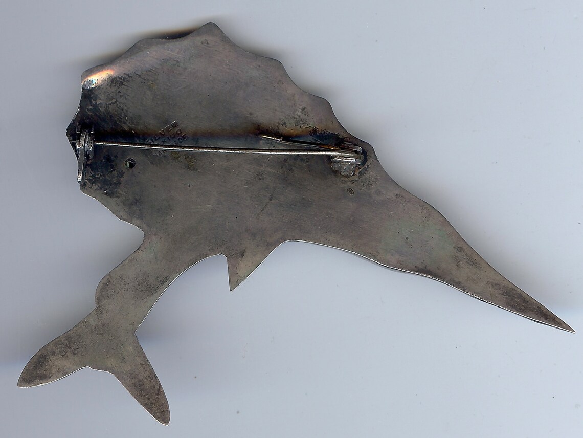 FABULOUS LARGE 1940'S VINTAGE Mexico Silver Swordfish Fish - Etsy