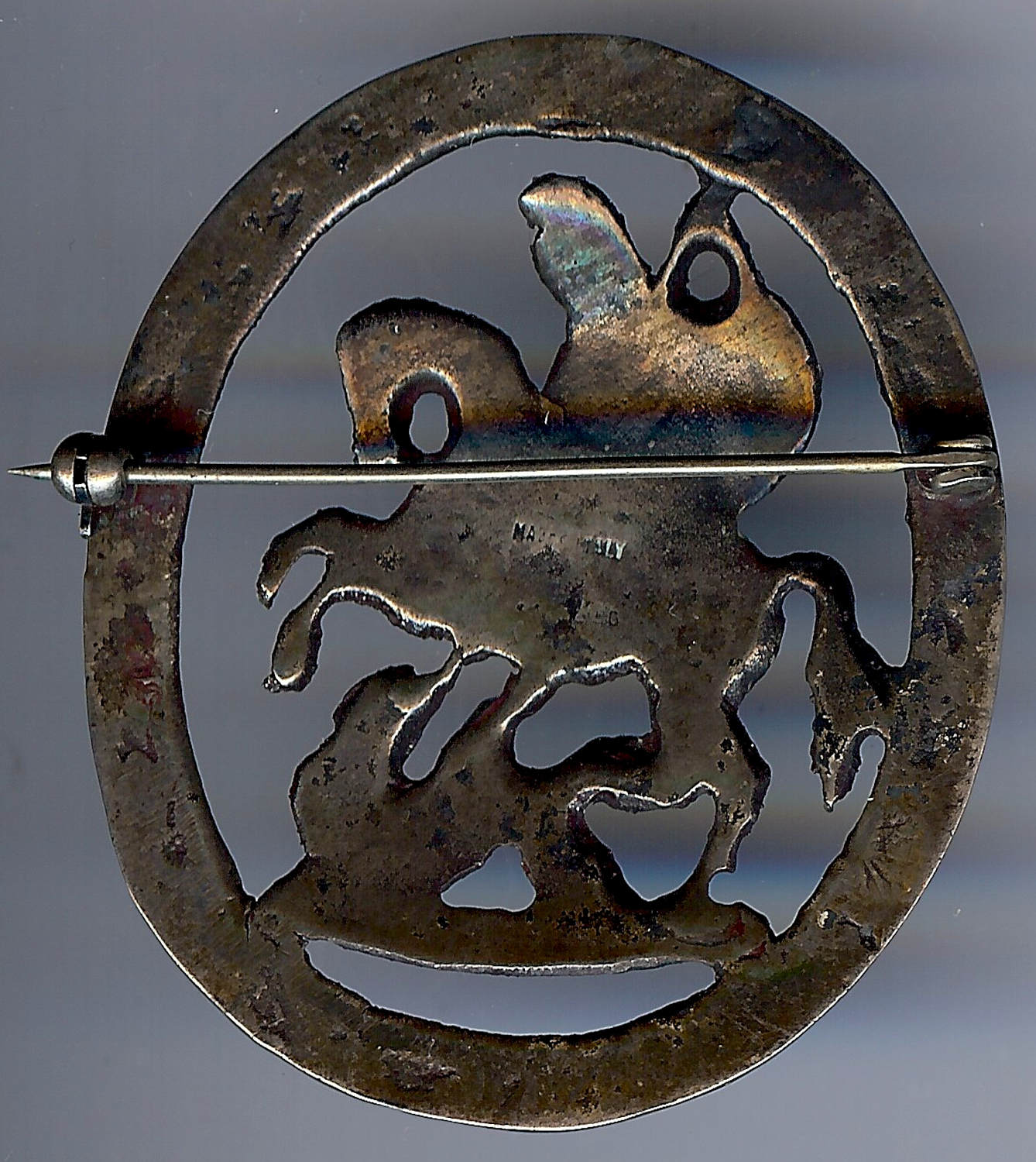 VINTAGE Sterling Silver SAINT GEORGE & the Dragon Pin Brooch - Etsy