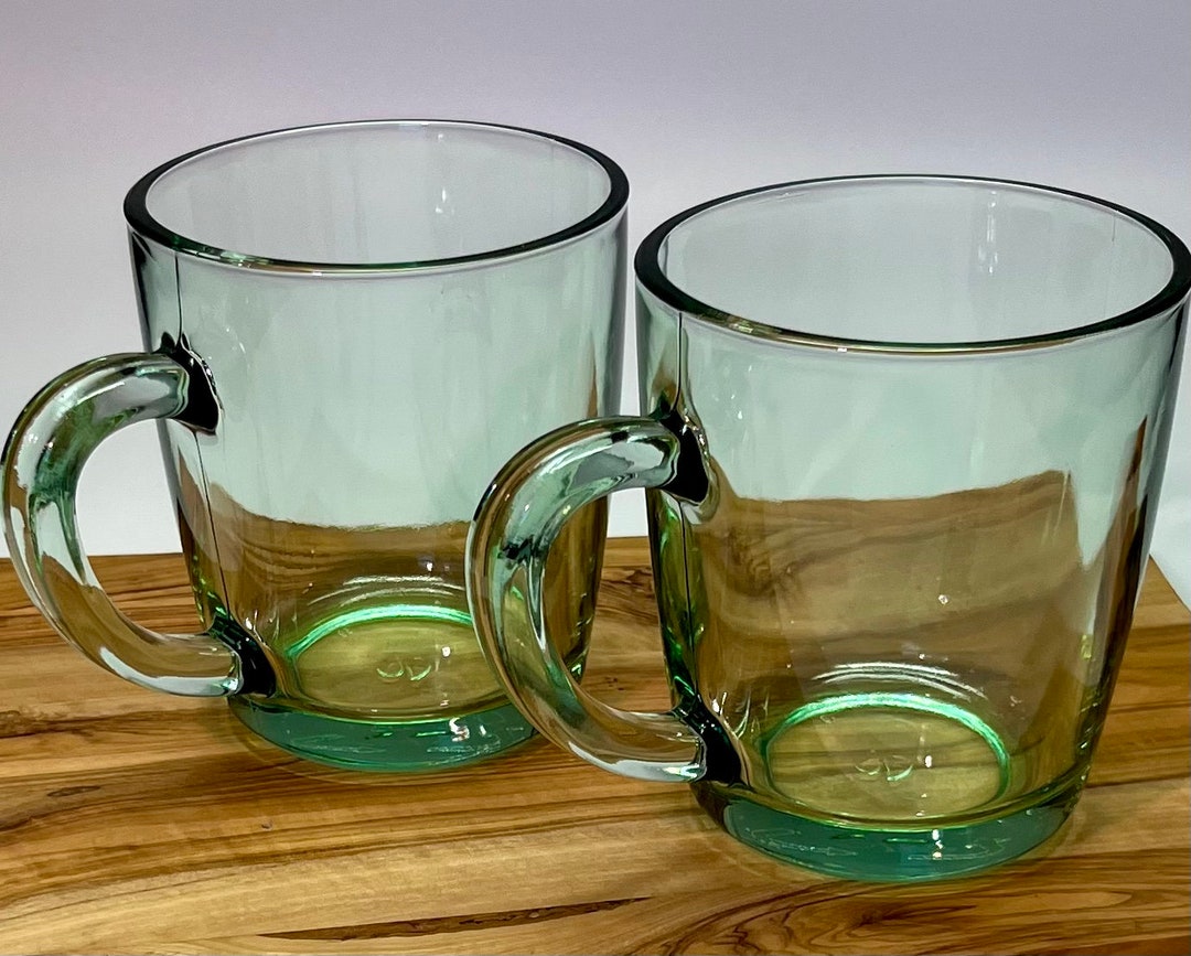 Glass Coffee Mug Recycled Glass Sustainable Gift for Coffee Tea Lover ...