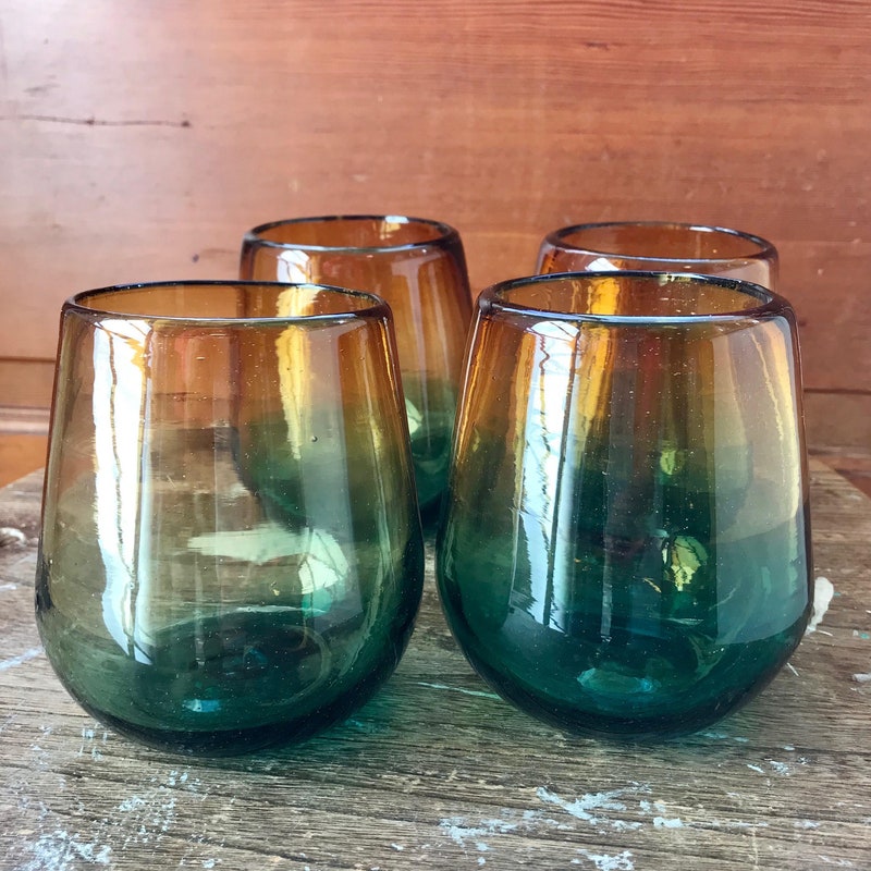 Stemless Wine Glass - Etsy