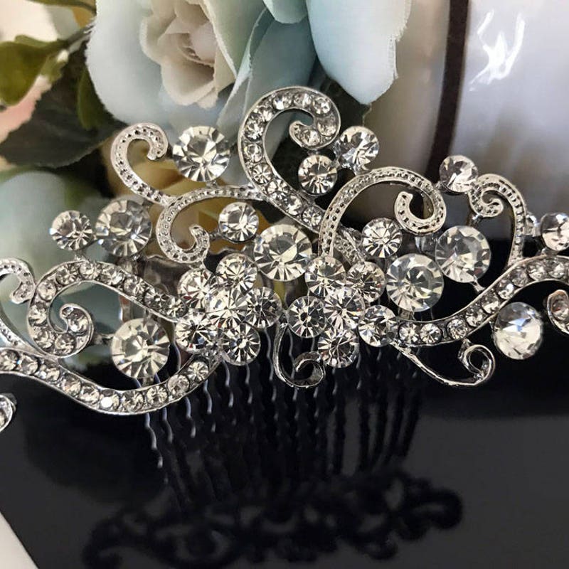 Rhinestone Comb - Etsy