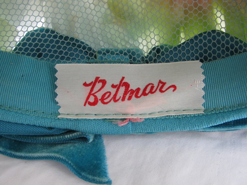 Incredible BETMAR Labeled Mid Century Church Hat, Big Pastel Applied ...