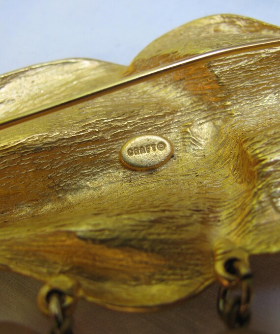 Amazing Retro 1980's Large CRAFT Signed Brooch Pin, G… - Gem