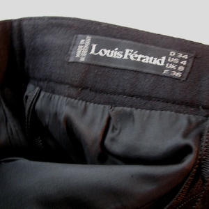 Beautiful louis Féraud Black Wool Fitted Suit, Slit Skirt W/ Cardigan ...