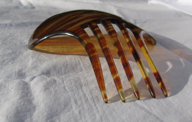 Antique Faux Tortoise Shell Large Mantilla Curved Hair Comb | Etsy