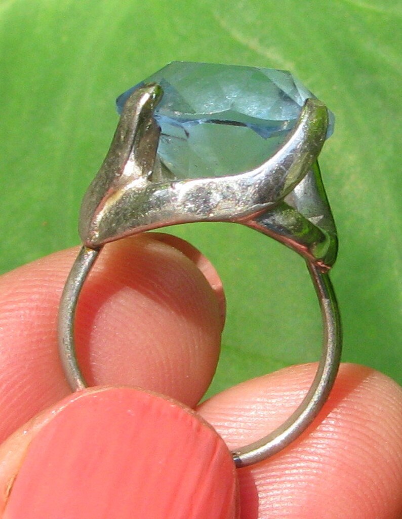 Incredible Vintage Large Blue Fancy Facet Cut Blue Gemstone - Etsy
