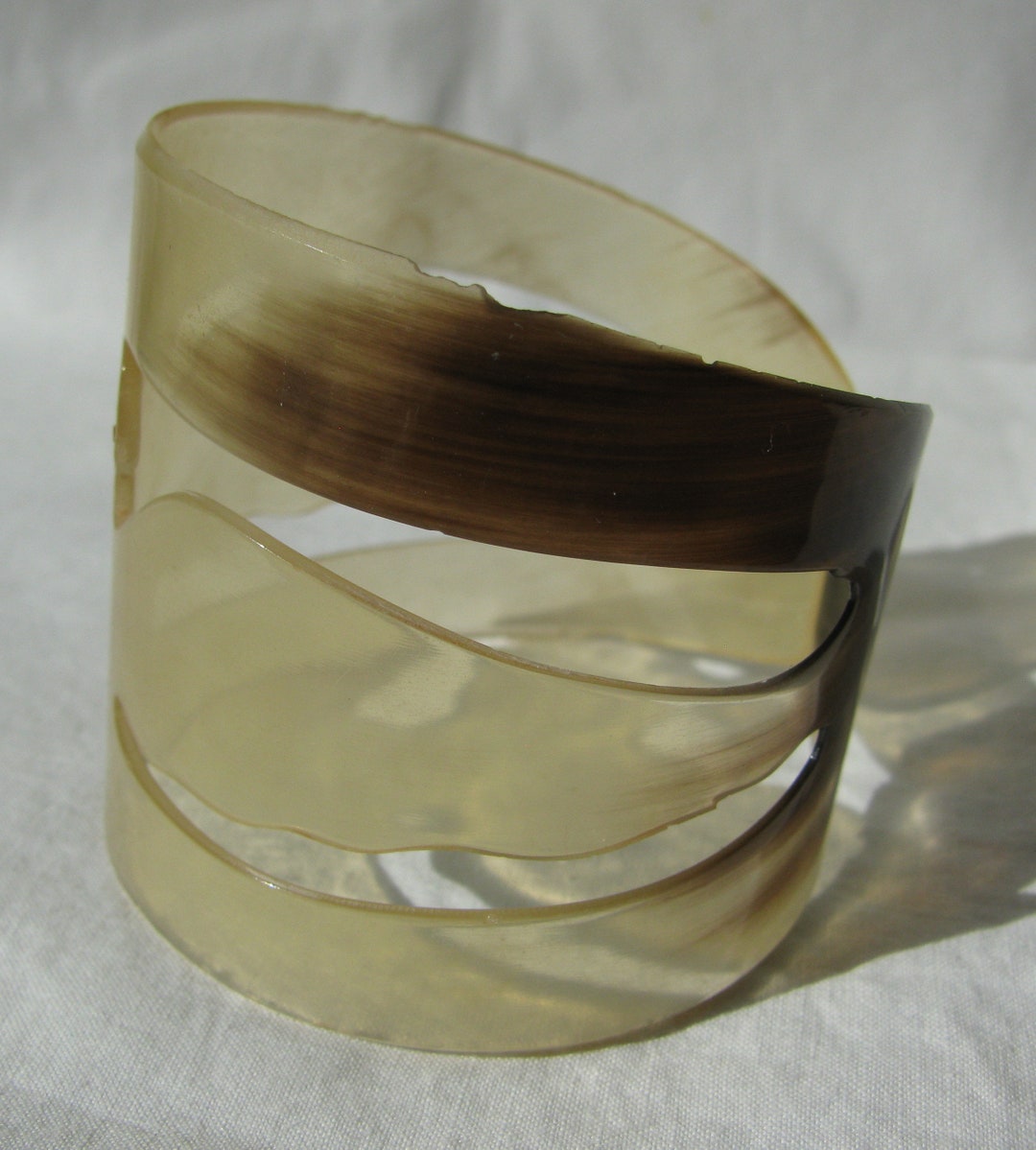 Antique Faux Tortoise Shell Thin Carved Openwork Super Wide 2 Cuff ...