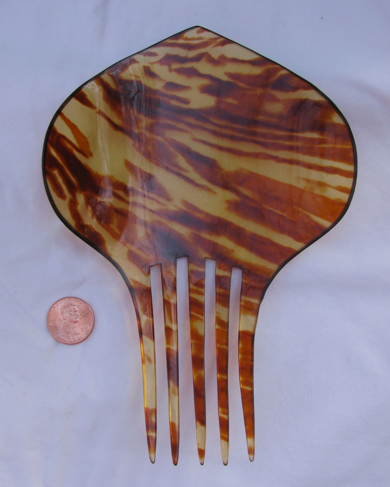 Antique Faux Tortoise Shell Large Mantilla Curved Hair Comb | Etsy