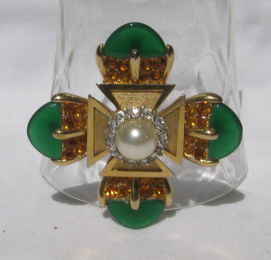 RARE Spectacular Marcel boucher Numbered Ornate Maltese Cross Brooch ...