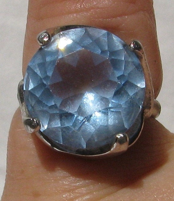 Incredible Vintage Large Blue Fancy Facet Cut Blue Gemstone - Etsy