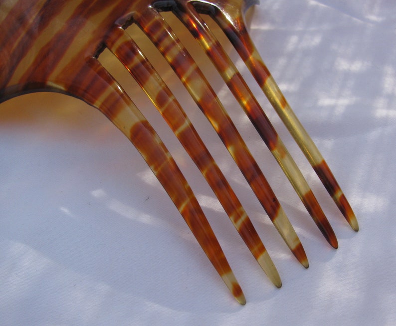 Antique Faux Tortoise Shell Large Mantilla Curved Hair Comb | Etsy