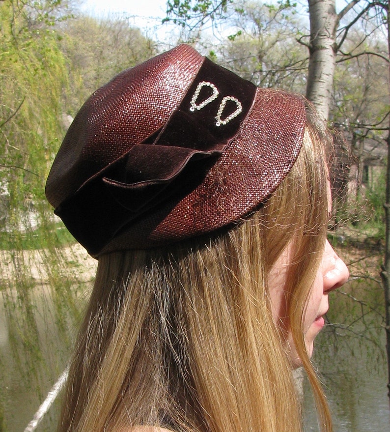 Vintage RANLEIGH Labeled Cocoa Brown Ladie's Cloche Hat - Etsy